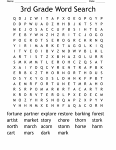 3Rd Grade Word Search Free Printable: Enhancing Learning and Fun ...